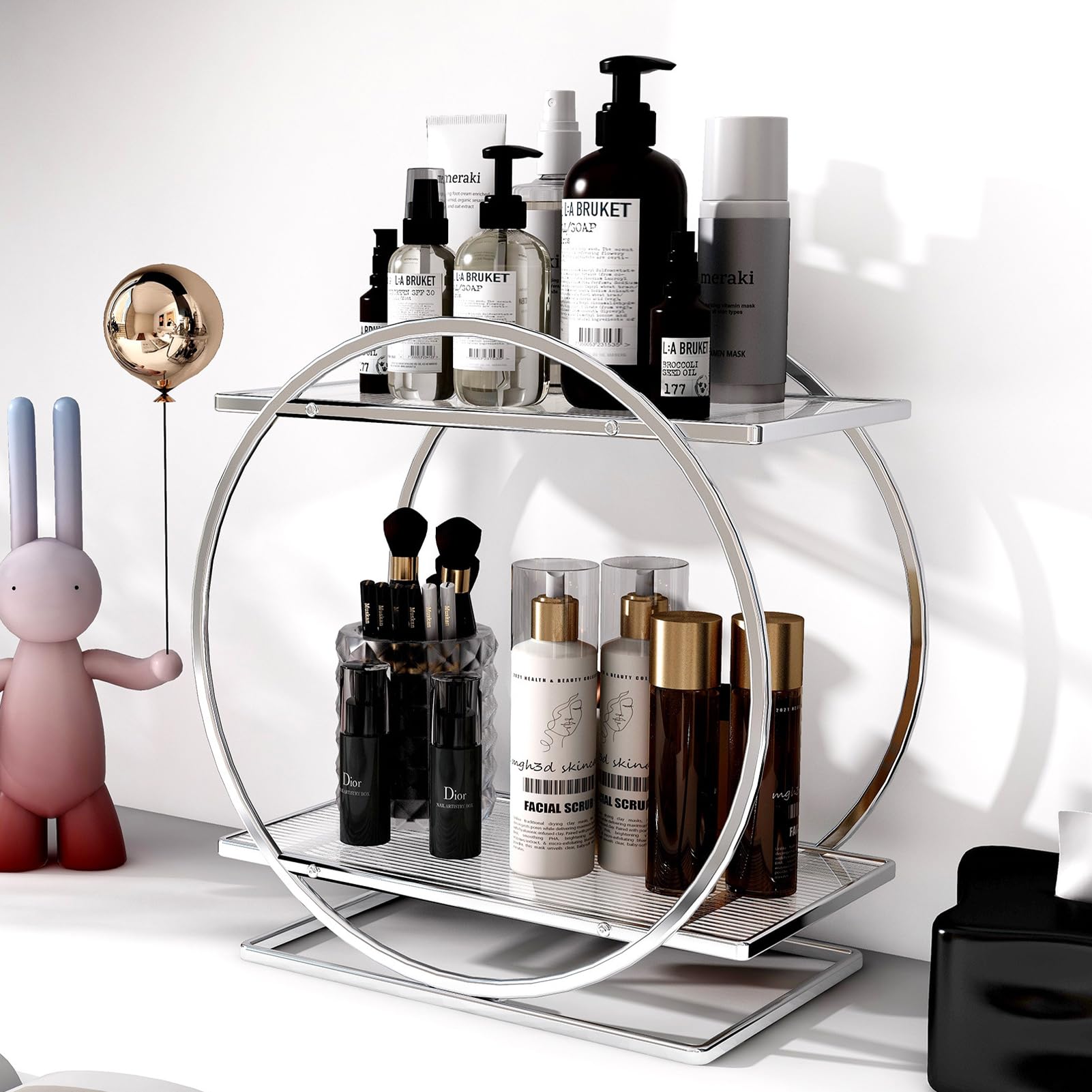 YGJT Perfume Organizer for Dresser, 2 Tier Bathroom Counter Organizer ...