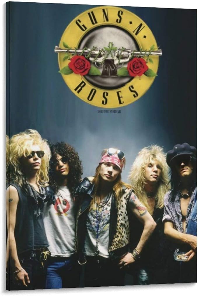 SUIGE Guns N Roses Band Character Poster Canvas Art Poster and Wall Art ...