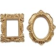 Amazon.com - 2 Pcs Mini Gold Picture Frames, DIY Tiny Vintage Picture ...