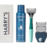 Amazon.com: Harry's Shaving Kit for Men - Razor Handle, 5 Razor Blade Refills, Foaming Shave Gel ...