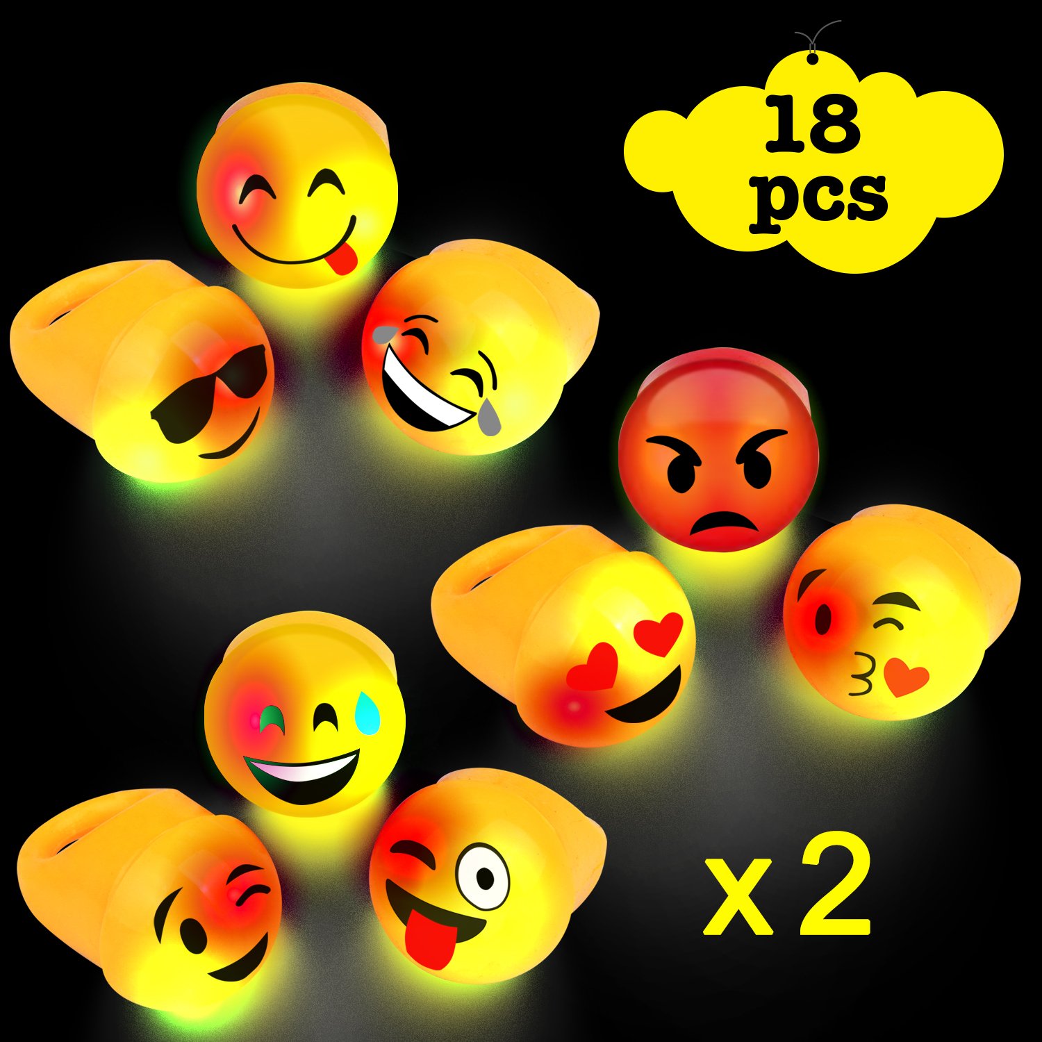 Buy Linxii 18pcs Light Up Emoji Rings LED Light Up Toys Linxii 18pcs buy-linxii-18pcs-light-up-emoji-rings-led-light-up-toys-linxii-18pcs
