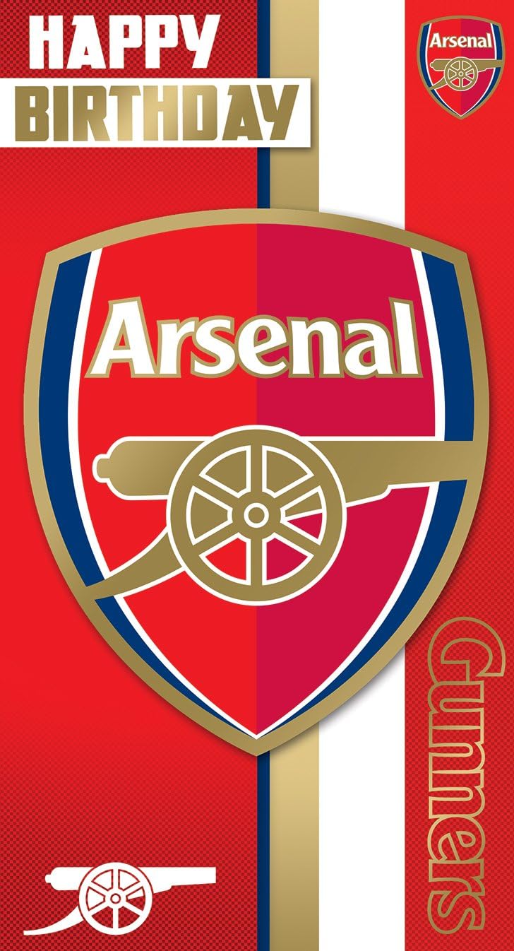 Arsenal FC AS036 Die-Cut Asenal Crest Birthday Card – BigaMart
