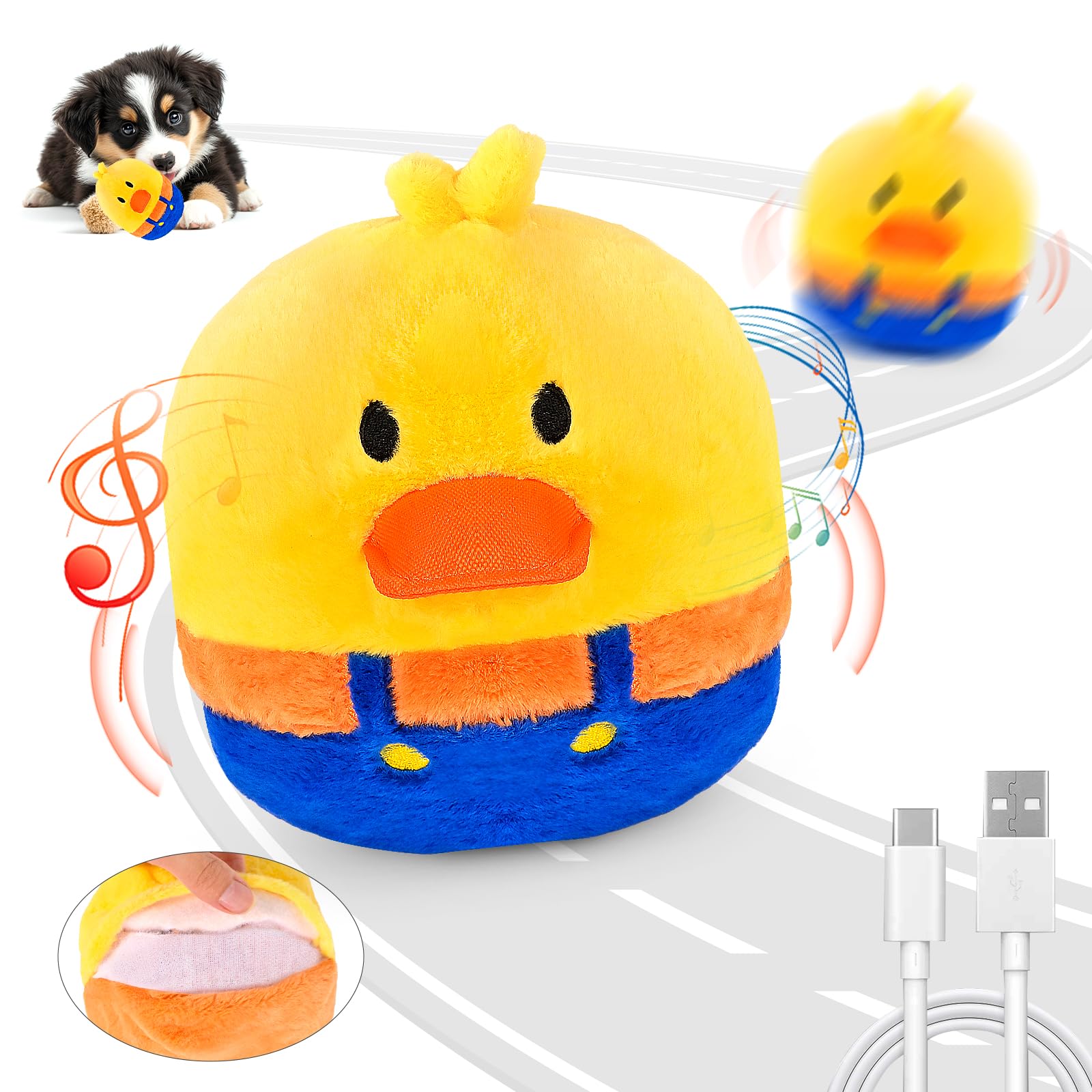 Interactive Indoor Puppy Toys, Rechargeable Vibrating Dog Toys for ...