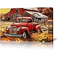 Amazon.com: LYUNSHUO Rustic Farmhouse Old Truck Canvas Wall Art,Vintage ...