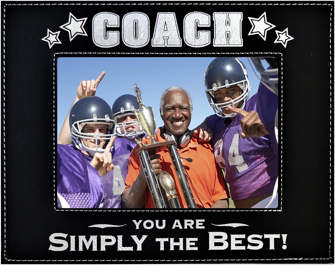 Amazon.com - COACH PICTURE FRAME ~ Engraved Leatherette Picture Frame ...