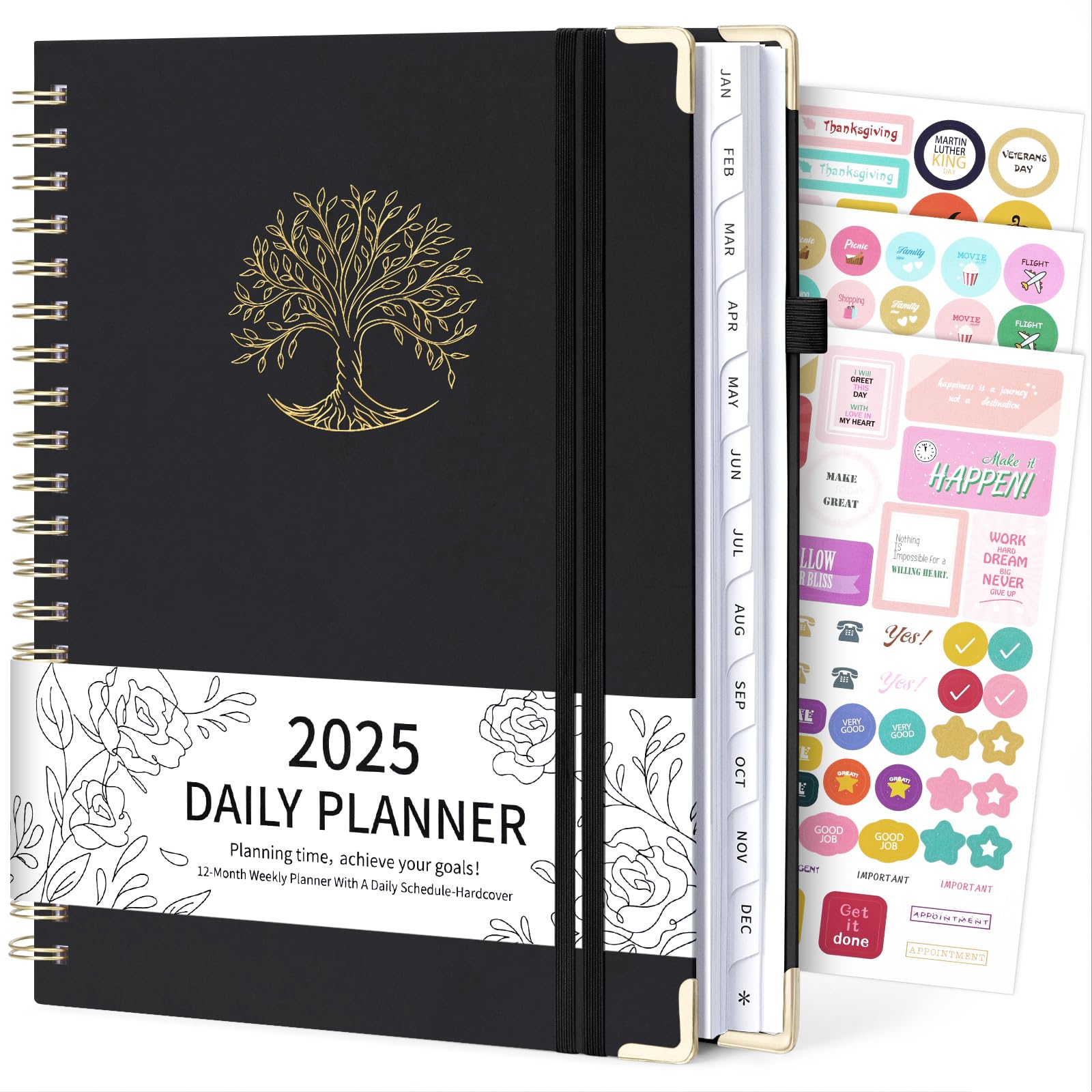 EYROZILL 2025 Planner Weekly and Monthly, Daily Planner 2025, Hardcover ...
