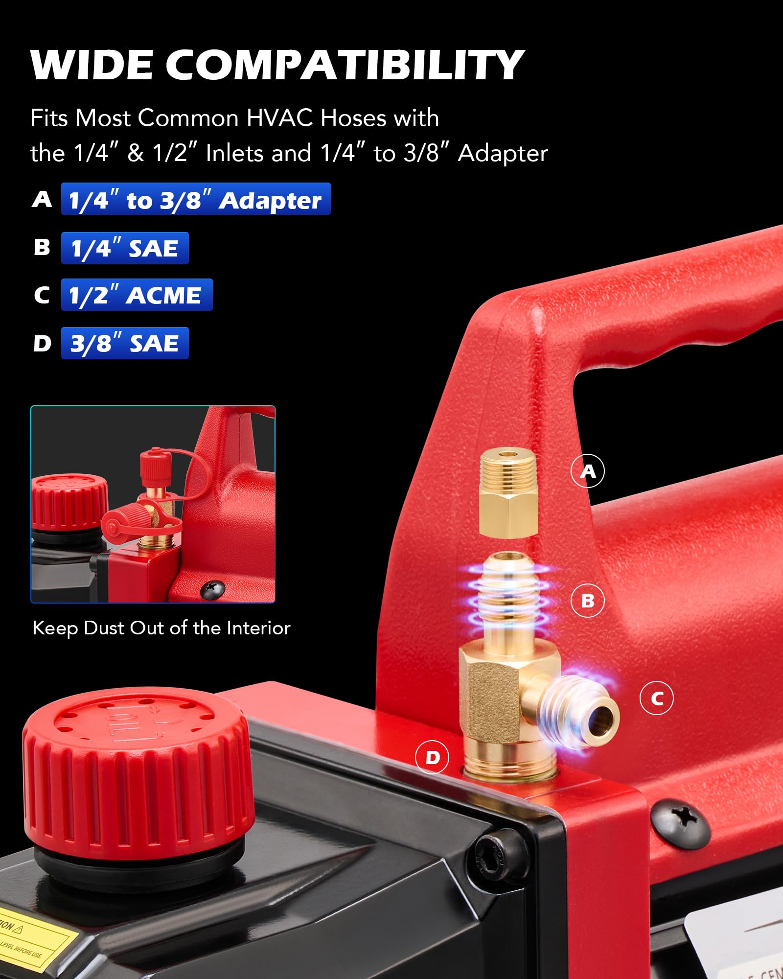 Mua Orion Motor Tech Vacuum Pump, 4.5 cfm 1/3 hp HVAC Single Stage ...