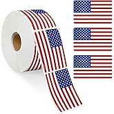 Amazon.com: Whaline 1000Pcs American Flag Stickers Patriotic USA Flag ...