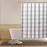 Amazon.com: Buffalo Check Shower Curtain: Cotton Blend Plaid Woven ...