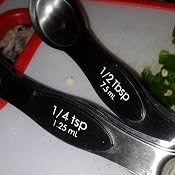 Amazon.com: Magnetic Measuring Spoons Set of 6 Stainless Steel Dual ...