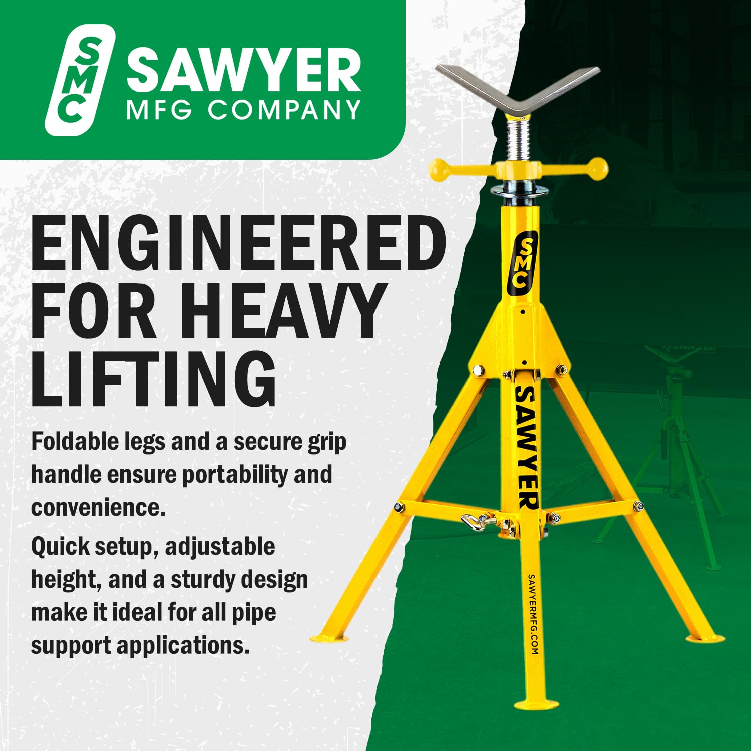 Mua Sawyer Mfg Company Folding V Head Pipe Stand - Heavy Duty Steel ...