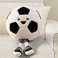 Amazon.com: Cute Soccer Plush Pillow Stuff Funny Soccer Toy Pillow with ...