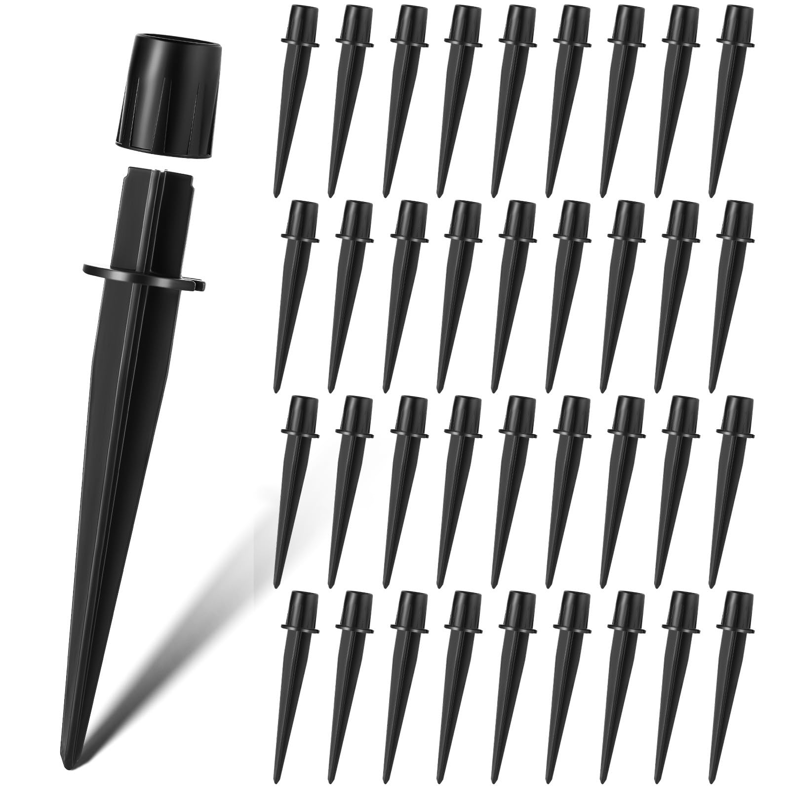 Hicarer 36 Pcs Solar Light Replacement Stakes Metal Stakes 0.78 x 5.43 ...