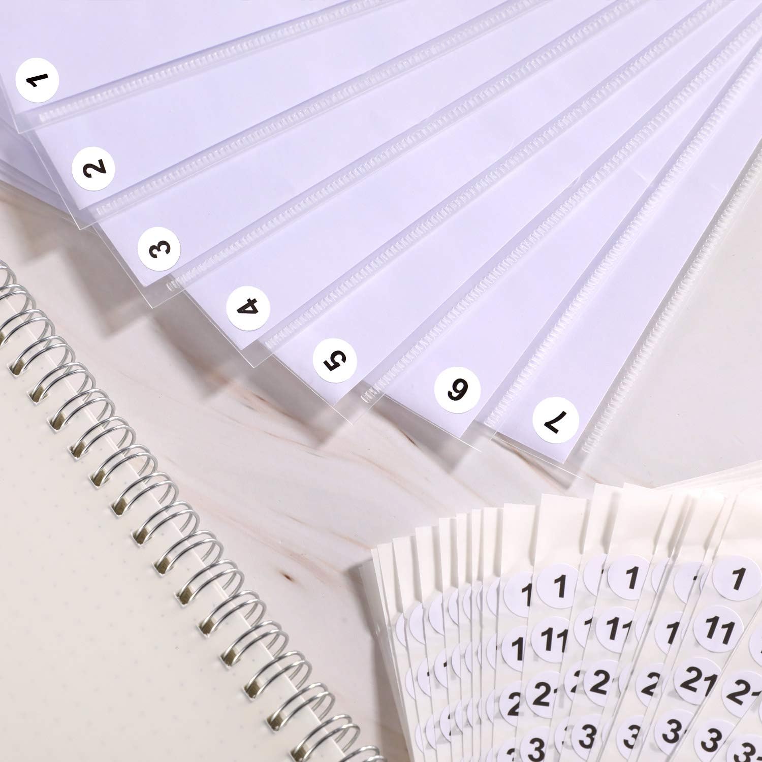 100 Sheets Number Stickers 1 to 100 Round Number Self Adhesive Stickers ...