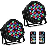 Amazon.com: CO-Z 8pcs DMX Controlled LED Stage Lights, 86 RGB Sound ...