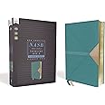 NASB, Thinline Bible, Large Print, Leathersoft, Teal, Red Letter, 1995 Text, Comfort Print ...
