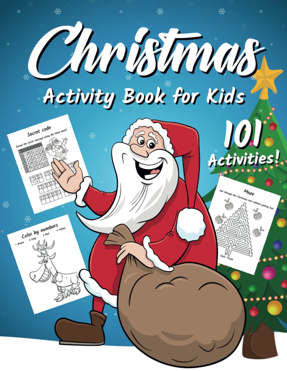 Mua Christmas Activity Book for Kids: Workbook with 101 Fun Activities ...