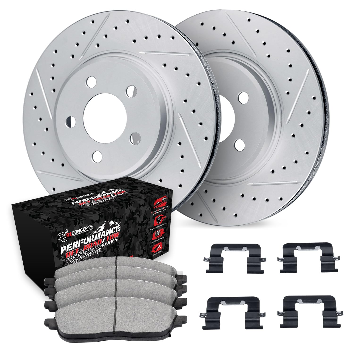 R1 Concepts Front Brakes and Rotors Kit |Front Brake Pads| Brake Rotors and Pads| Performance ...