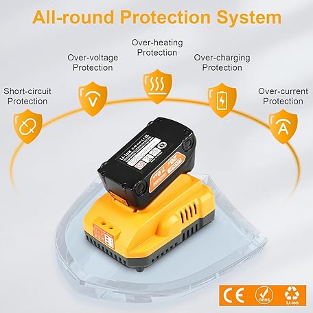 Mua Lenoya Upgraded 2Packs Replacement for Dewalt 20V Battery 7000mAh & 12v/20v Battery Charger ...