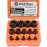 17-Piece Inverted E-Torx Socket Set - Impact Chrome Vanadium Steel Star ...