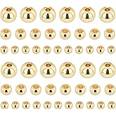 Amazon.com: PH PandaHall 2340pcs 5 Size Smooth Round Metal Beads Golden ...