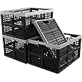 Amazon.com: Oymlclivisa 42L Large Plastic Folding Storage Crates ...