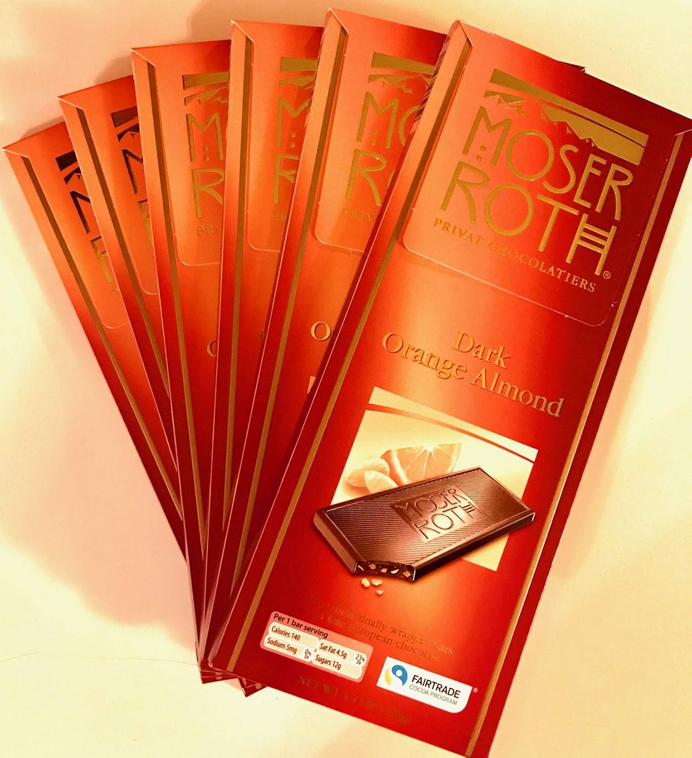 Amazon.com : Moser Roth Fine Chocolate pack of 6 (6x4.4oz) -- Orange ...