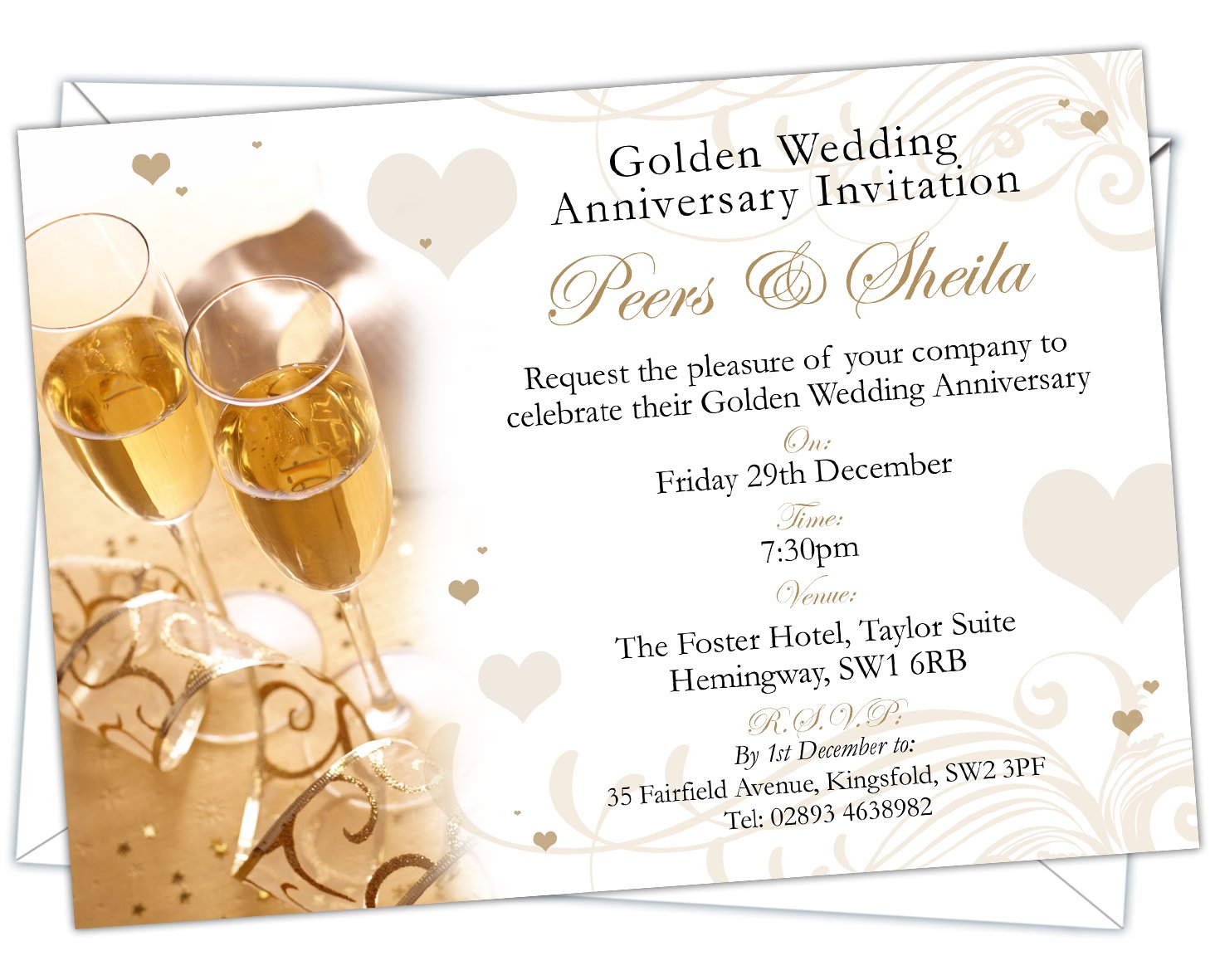 Personalised Golden Wedding 50th Anniversary Invitations Design Code personalised-golden-wedding-50th-anniversary-invitations-design-code