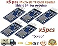 TECNOIOT 5pcs Micro SD Storage Board TF Card Reader Memory Shield ...