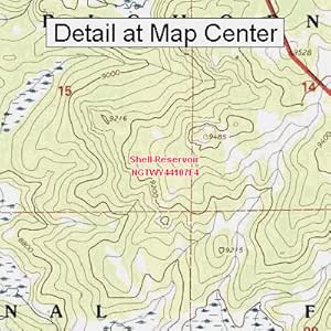 Amazon.com : USGS Topographic Quadrangle Map - Shell Reservoir, Wyoming ...