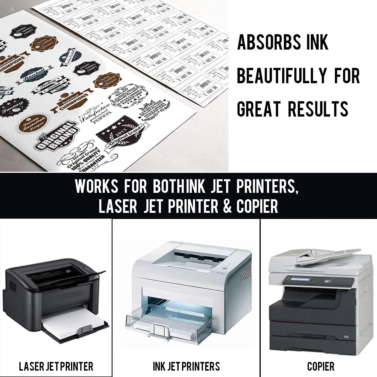 Mua A4 Printable Glossy Sticker Paper Adhesive Sticker Labels Paper ...