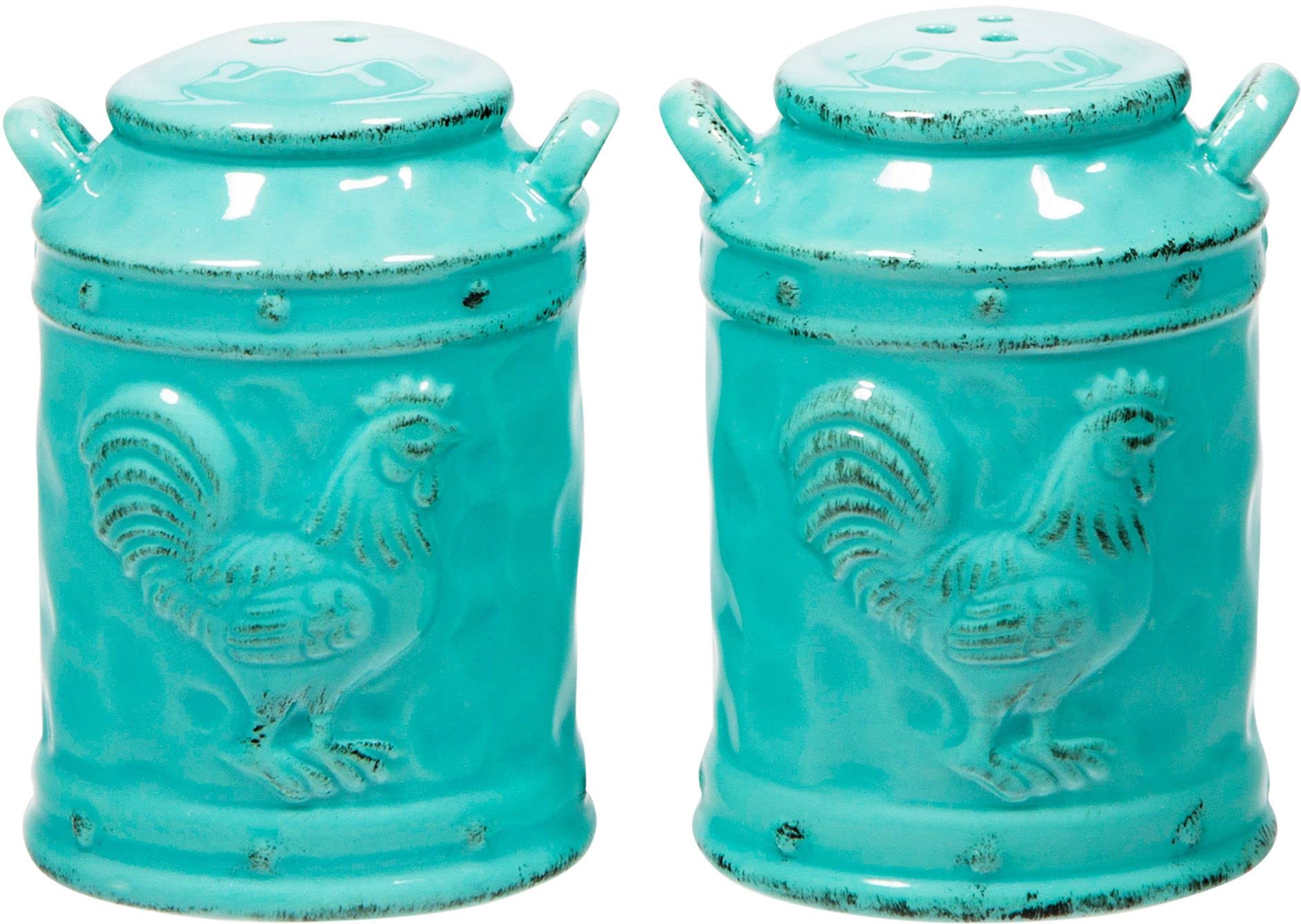 MosJos Rustic Salt and Pepper Shakers Set, Vintage Farmhouse Rooster ...