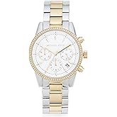 Amazon.com: Michael Kors Everest Chronograph Gold-Tone Stainless Steel ...