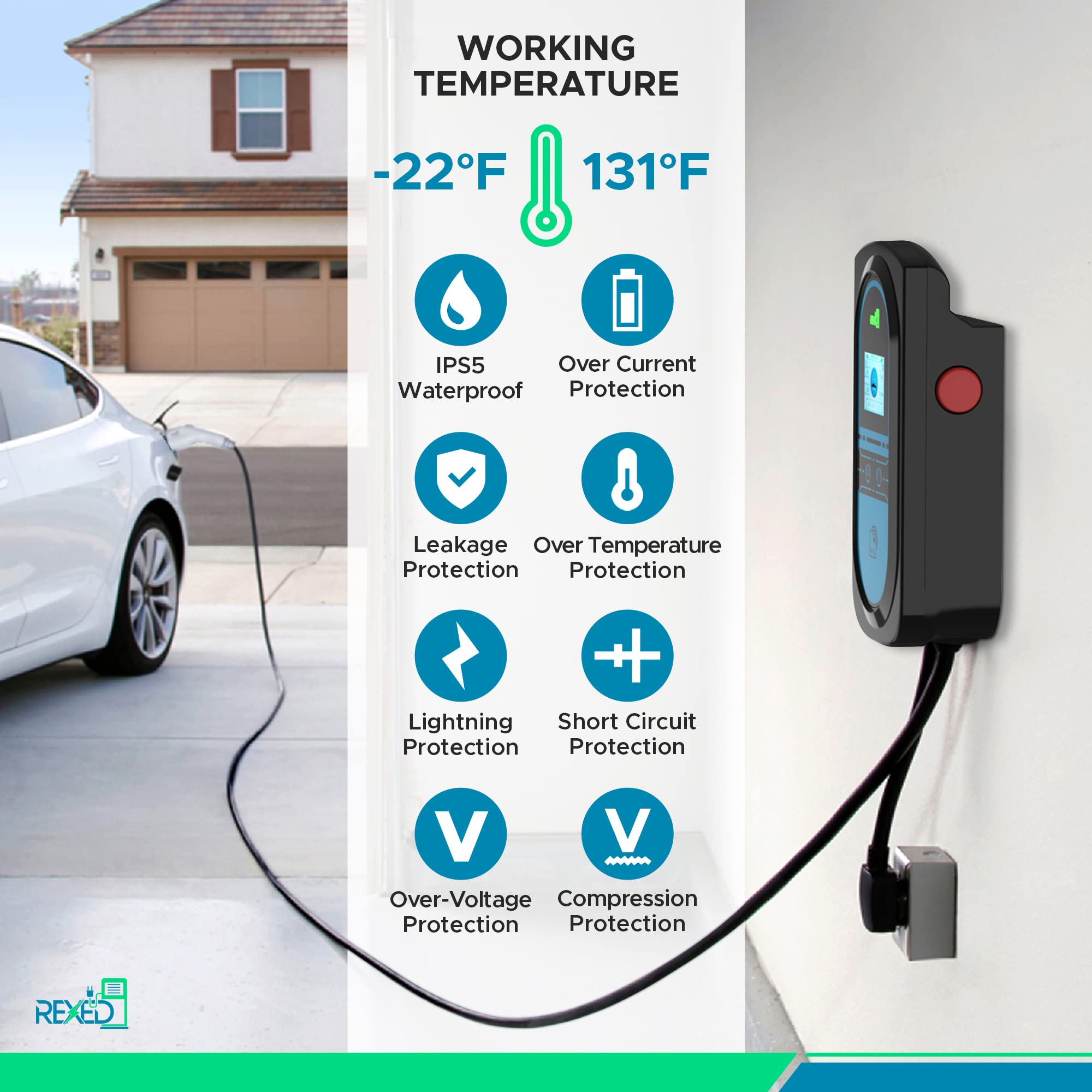 Mua REXED Chargepoint Level 2 Charger NEMA 1450 – Type 1 Level 2 Ev ...