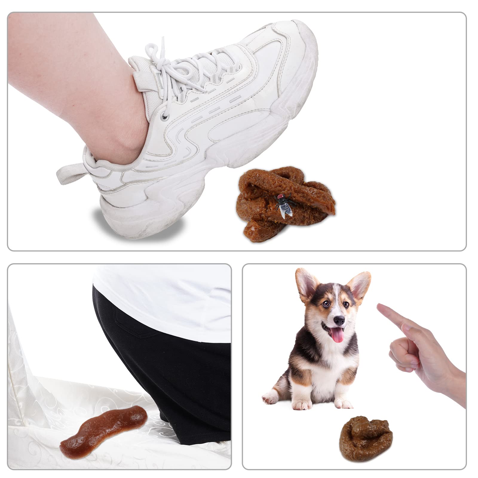 Mua 62pcs Fake Dog Poop Realistic Fake Turd Cockroach Fly Flies Maggot ...