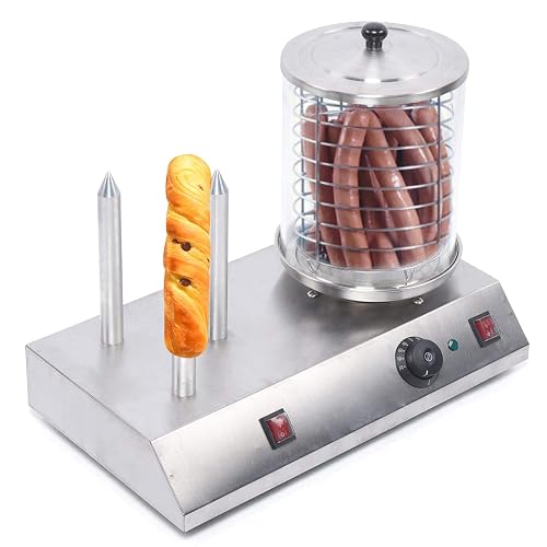 PIAOCAIYIN Hot Dog & Bun Warmer, 110V 850W Commercial Hotdogs Machine ...