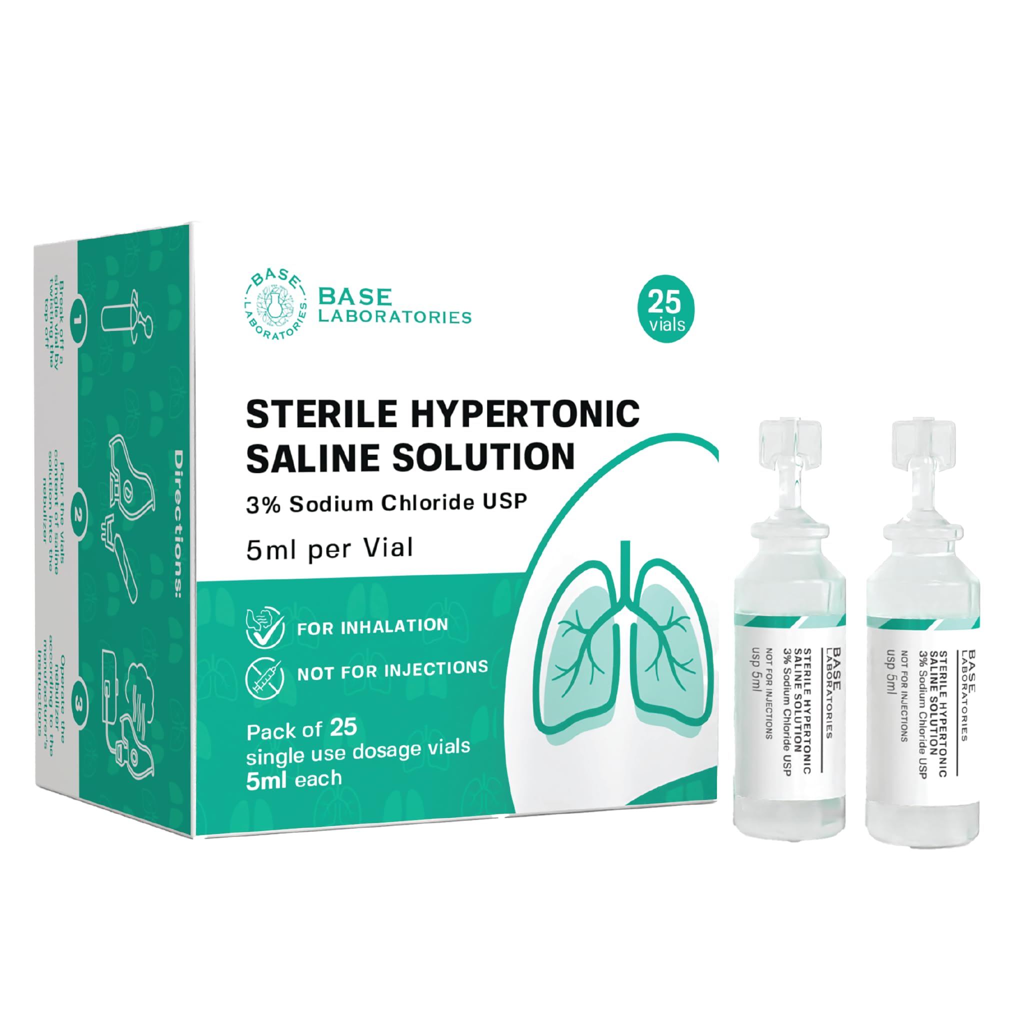 Mua BASE LABORATORIES 3% Saline Solution for Nebulizer Machine | Saline ...