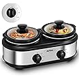 Amazon.com: Double Slow Cooker, Buffet Servers and Warmers, Dual 2 Pot ...