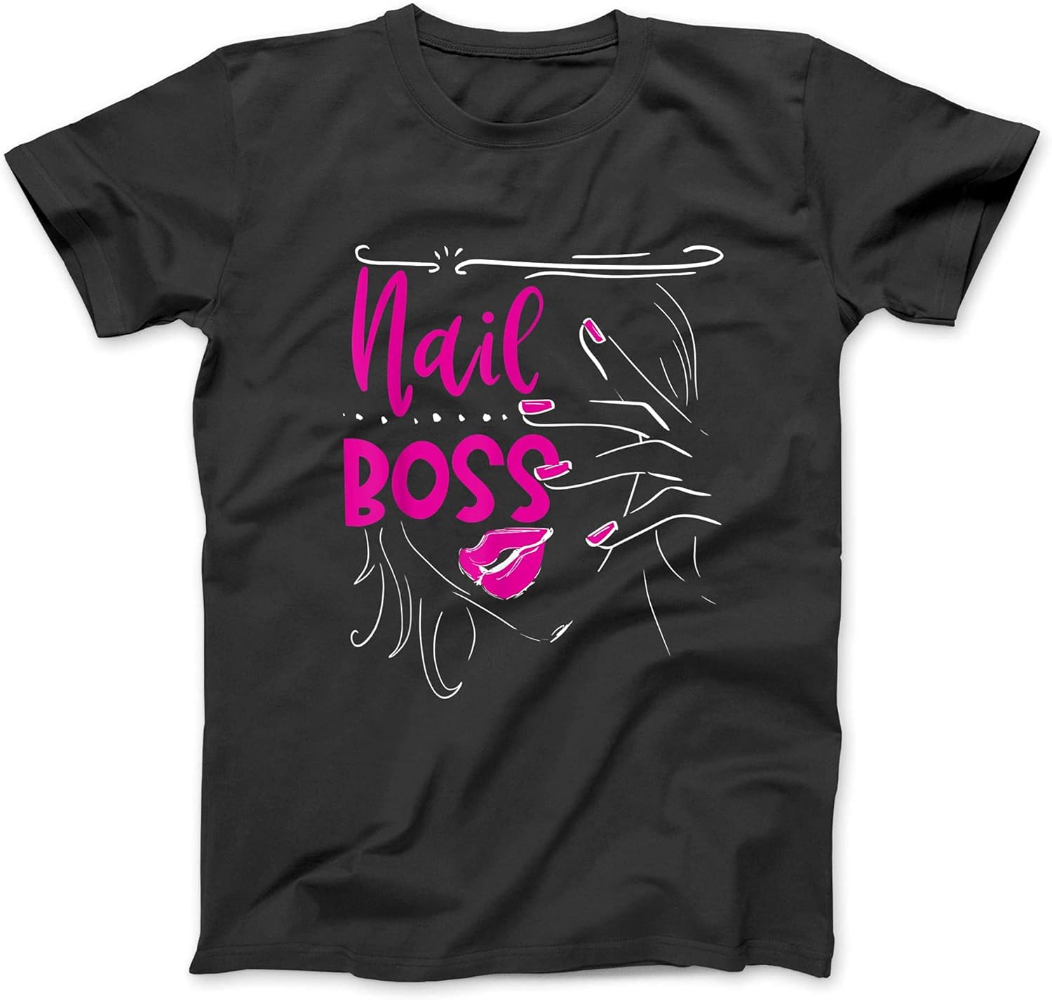 Nail Boss Manicurist Gift Nail Tech Artist Technician T-Shirt ...