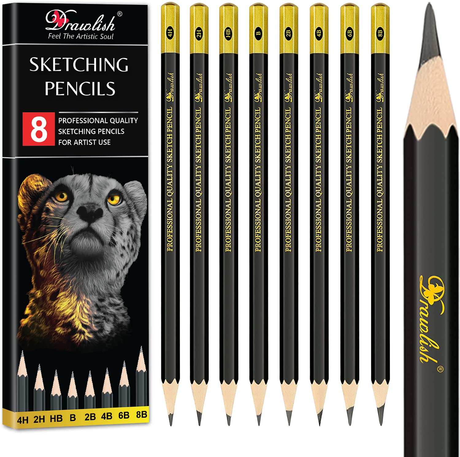 Mua Sketching Pencils Set of 8 - B, 2B, 4B, 6B, 8B, HB, 2H, 4H ...