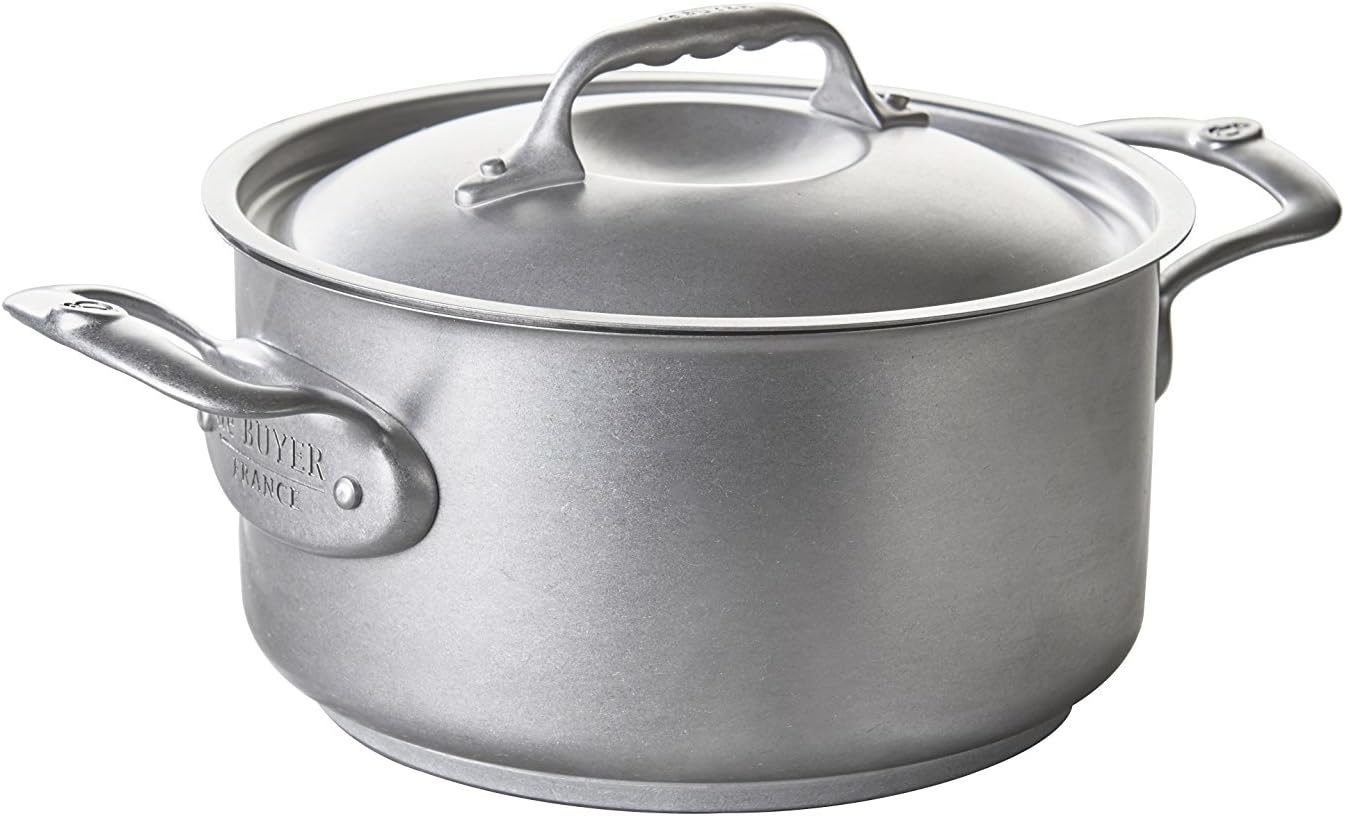 DE BUYER 3433.24 Kochtopf mit Deckel, Edelstahl, Grau, 25 cm: Amazon.de ...