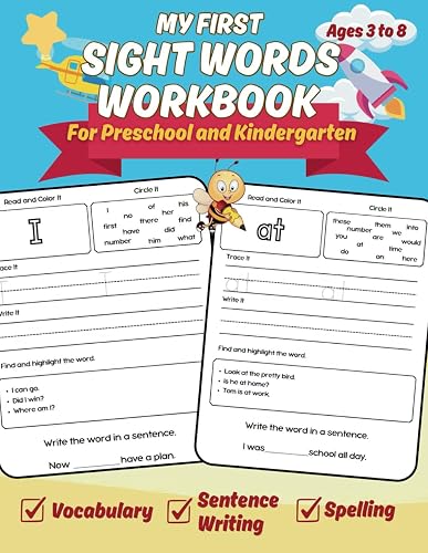 My First Sight Words Workbook: Learn to Read For Preschool and ...