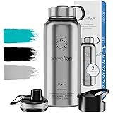 720°DGREE Gourde INOX noLimit - 410ml, 530ml, 710ml, 950ml, 1200ml | Bouteille Isotherme sans ...