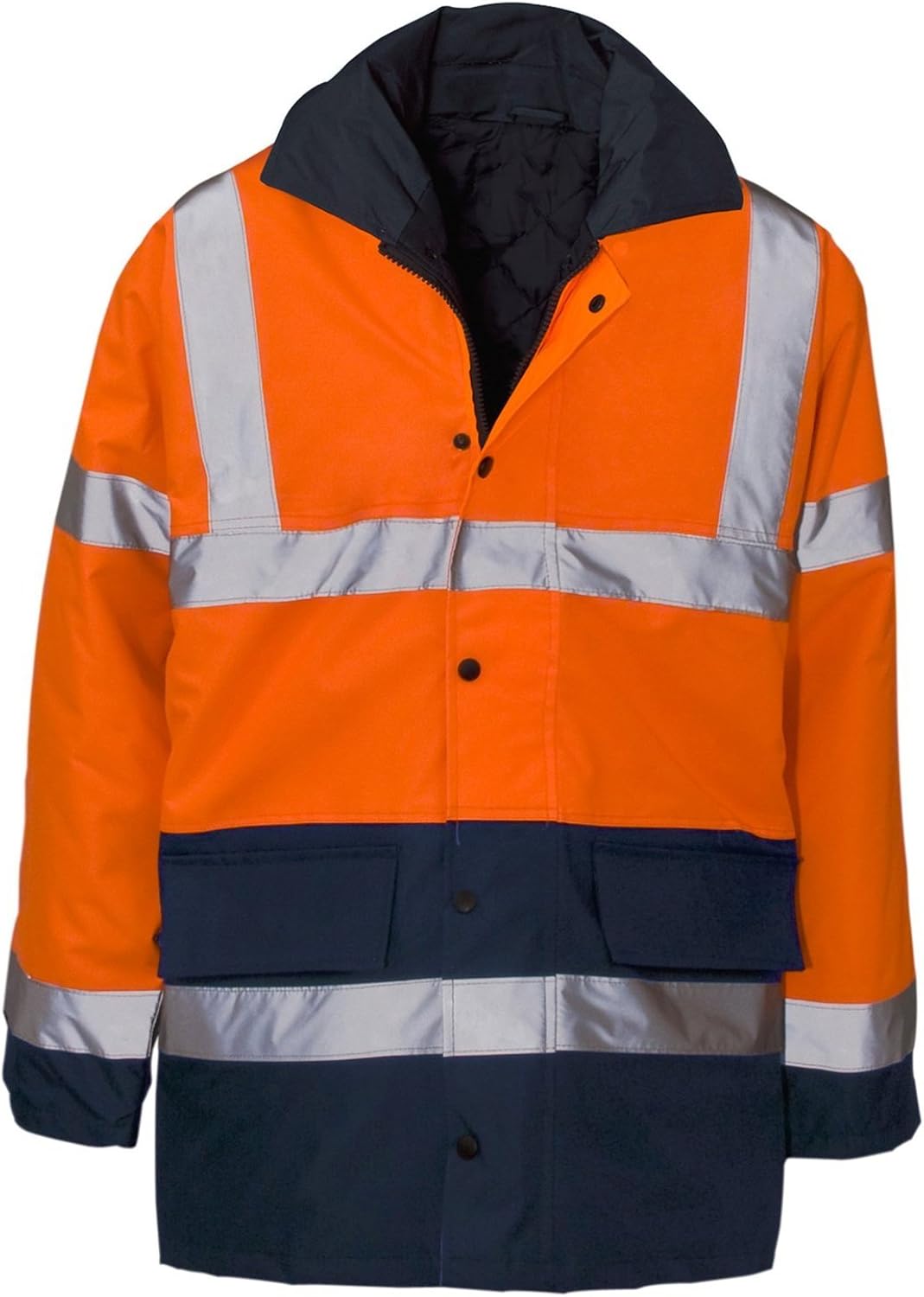 HI VIZ Parka Jacket Work Wear Coat Visibility High Vis Security ...