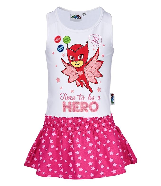 PJ Masks Dress White: Amazon.co.uk: Clothing