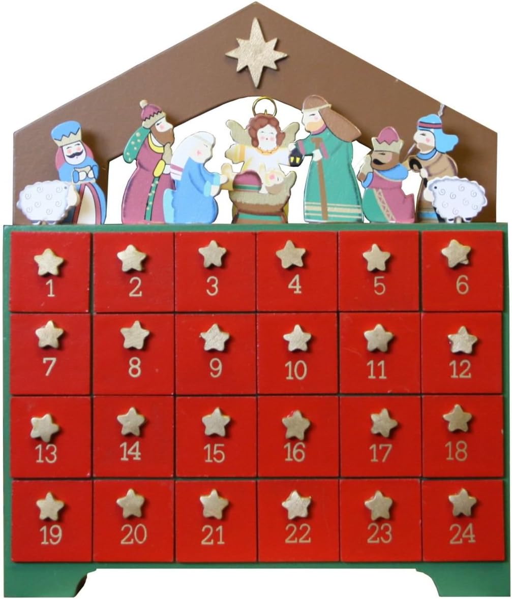 Nativity Scene Advent Calendar Wooden at Shantell Wilkinson blog