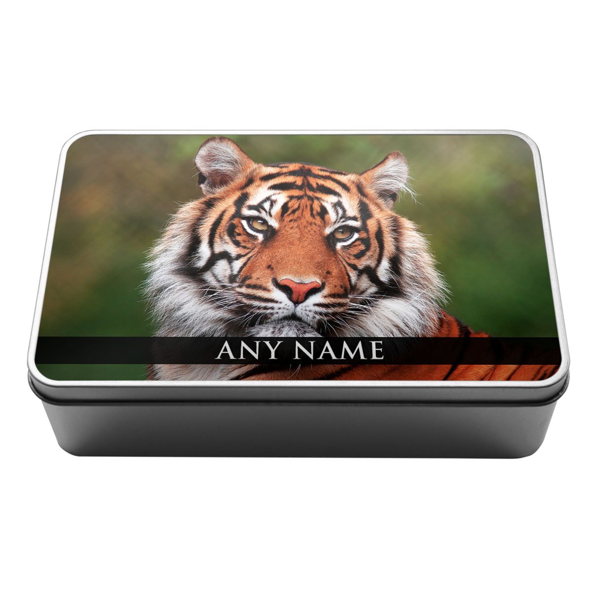 Personalised Bengal Tiger Animal Metal Storage Tin Box 032: Amazon.co ...