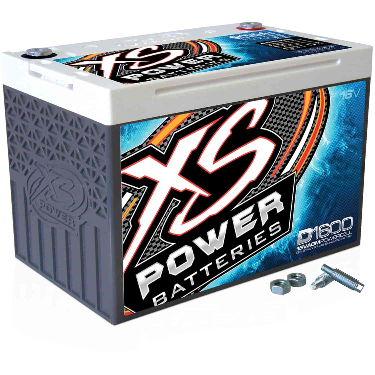 XS Power D1600 2400 Amp AGM Racing Battery with 587 Stud Adapter ...