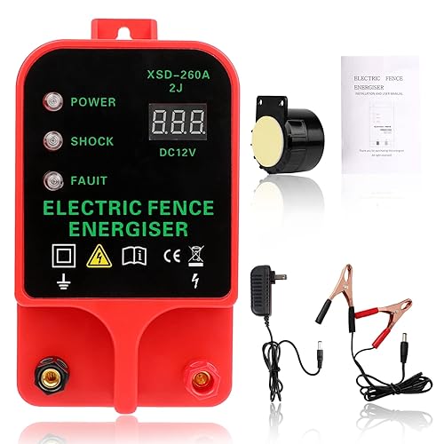 Electric Fence Energizer 2J Output Powerful for Large Animal Cattle ...