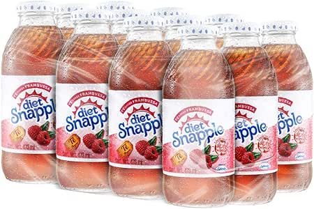 SNAPPLE, Diet Frambuesa 473 ml, Botella de Vidrio, 12 piezas: Amazon ...